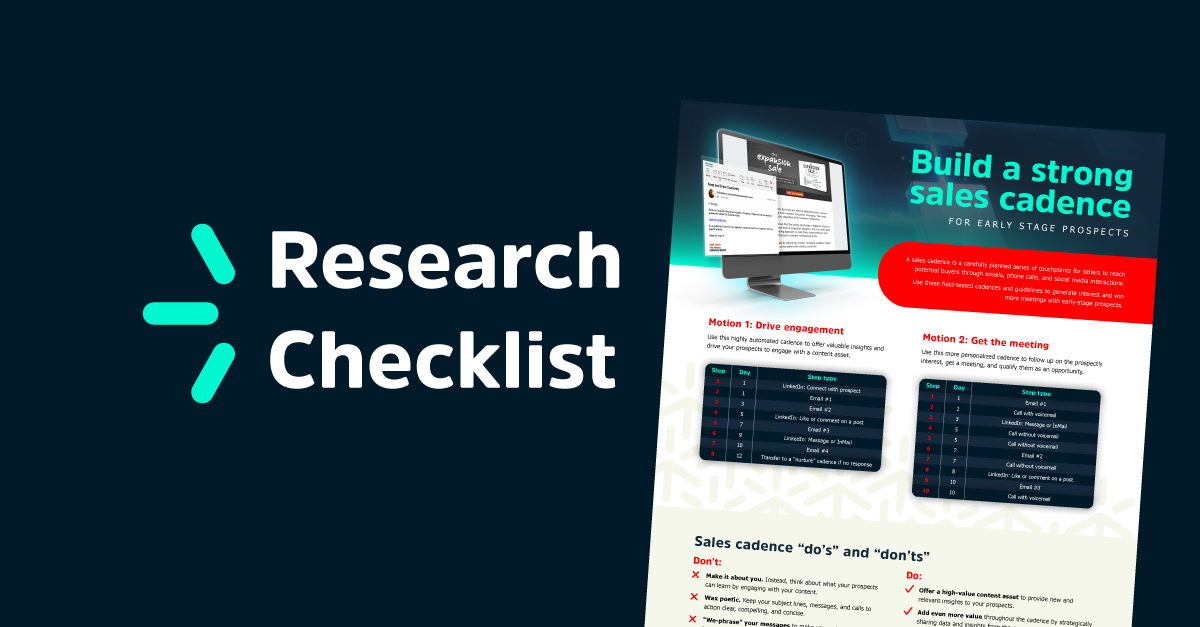 Emblaze | Checklist: Deploy Winning Sales Cadences Emblaze | Checklist: Deploy Winning Sales Cadences